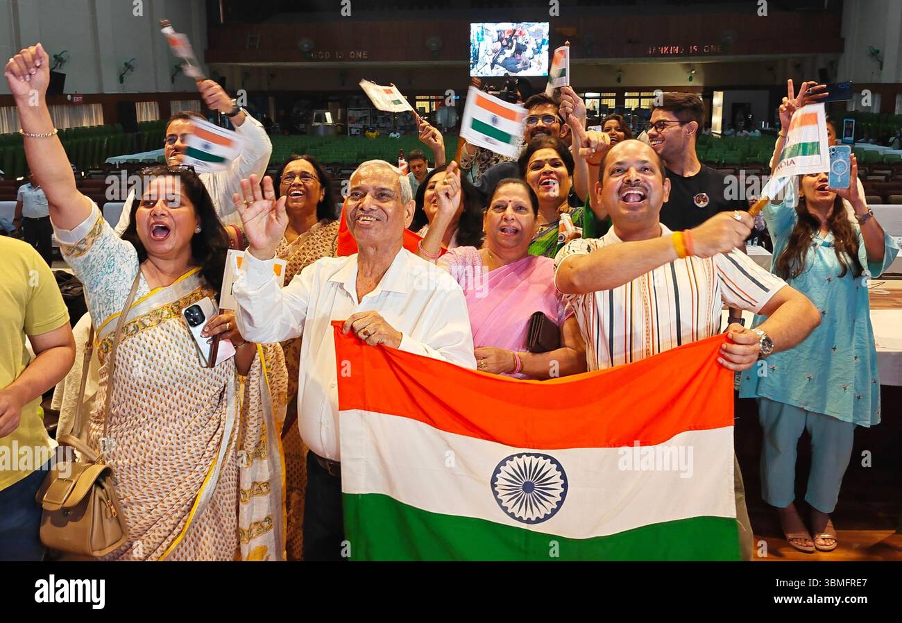 LUCKNOW, INDIA - JUNE 26: Astronaut Shubhanshu Shukla's parents ...