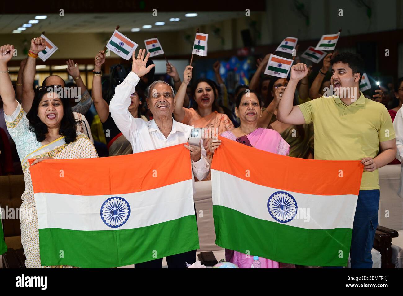 LUCKNOW, INDIA - JUNE 26: Astronaut Shubhanshu Shukla's parents ...