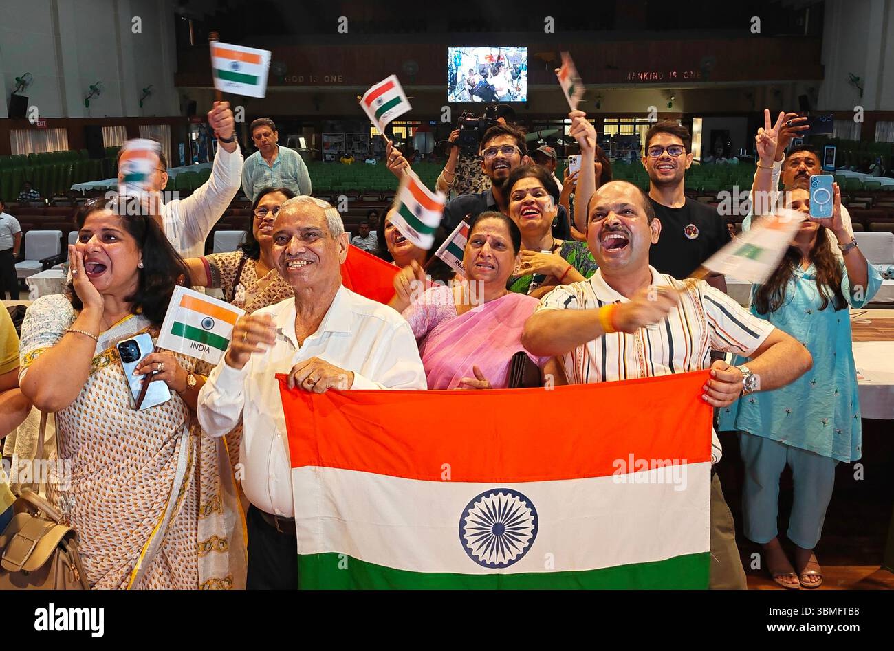 LUCKNOW, INDIA - JUNE 26: Astronaut Shubhanshu Shukla's parents ...