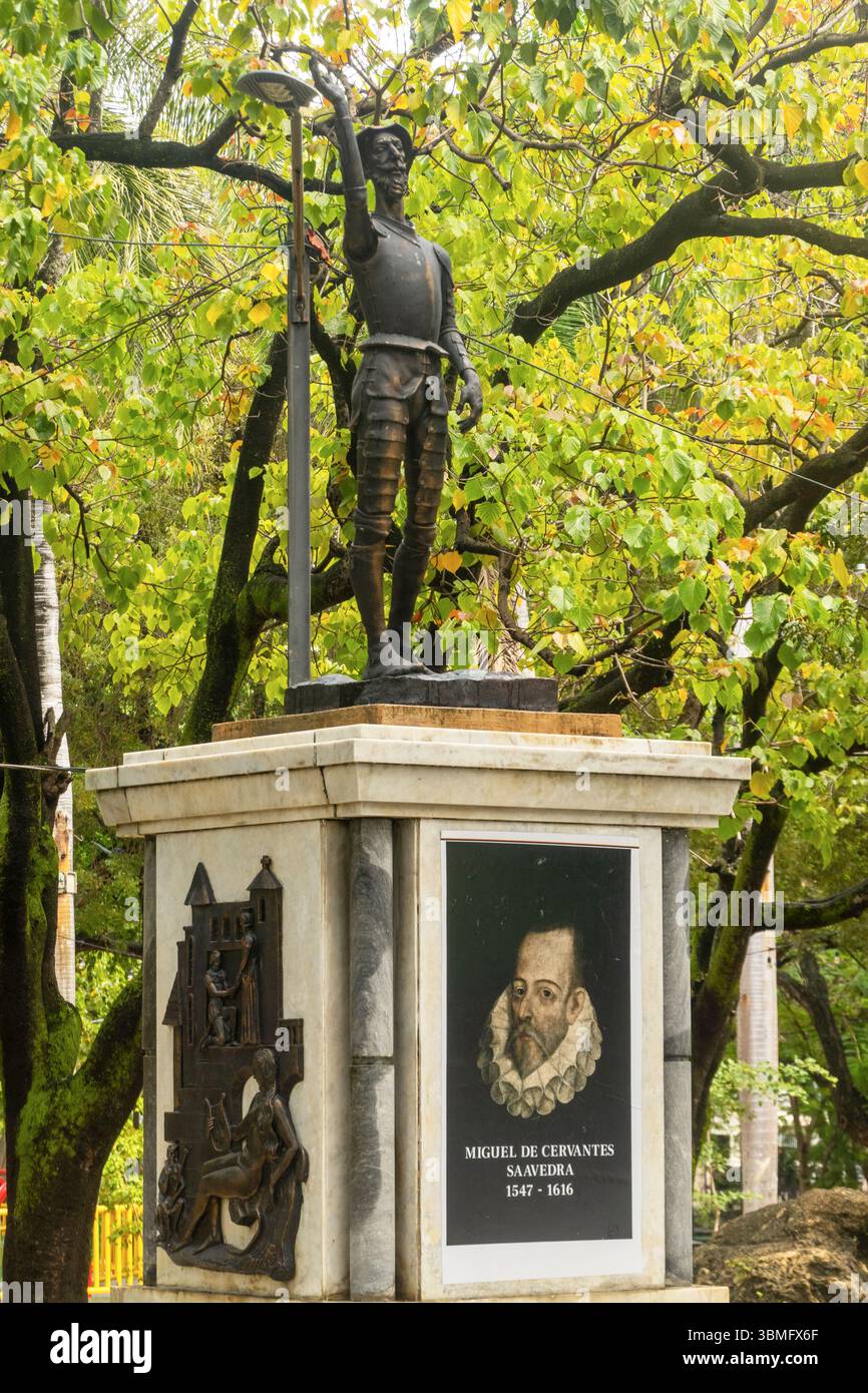 Don Quijote statue in Gazcue national district in Santo Domingo ...