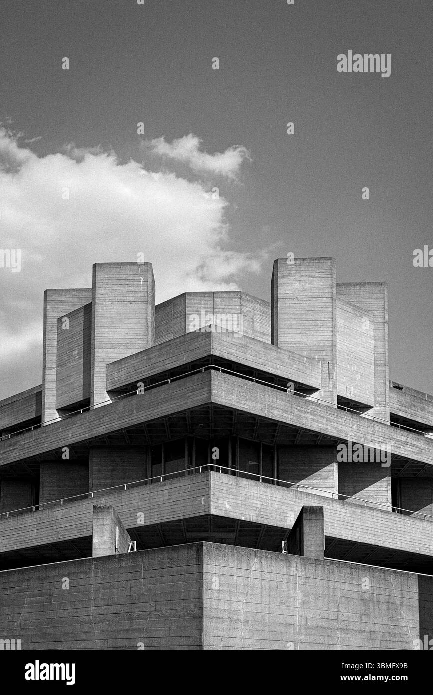 British Film institute brutalist building on London South Bank Stock ...