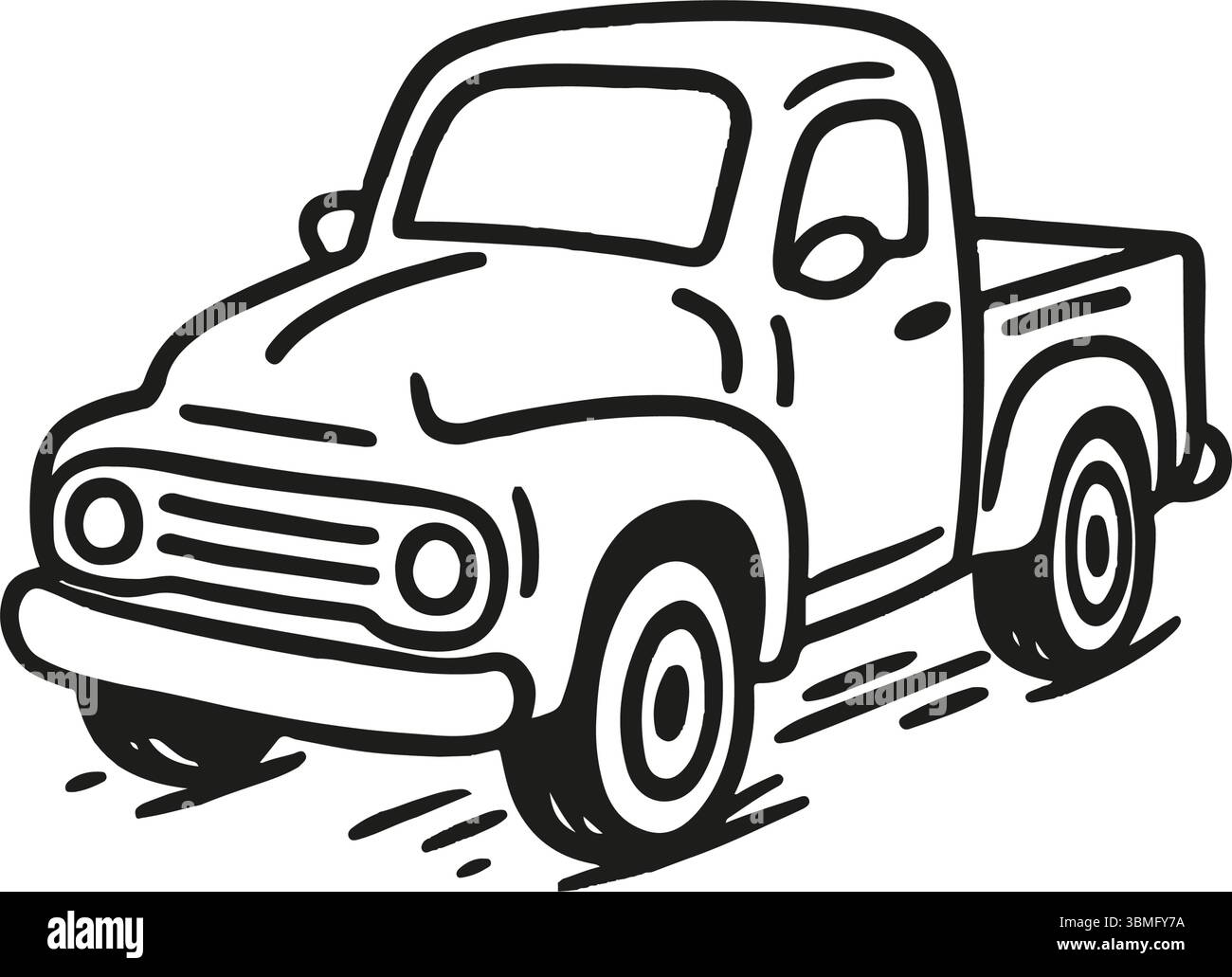 A simple, black and white, hand drawn vector illustration depicts a ...