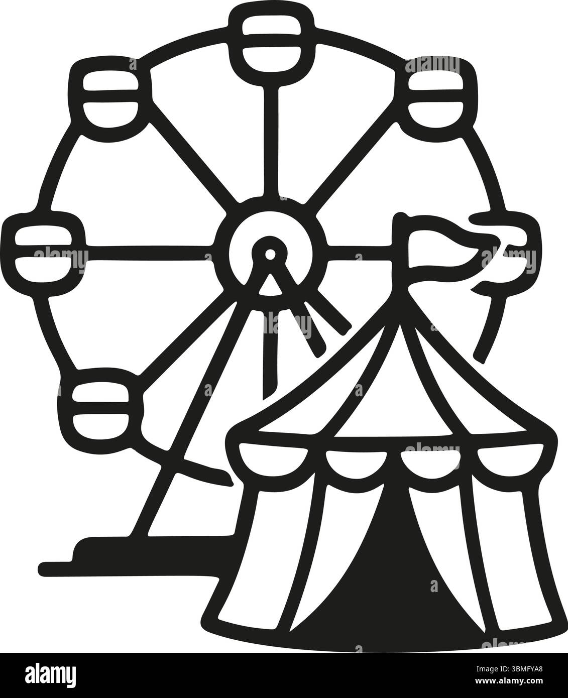 Vector illustration shows small Black and White Stock Photos & Images ...