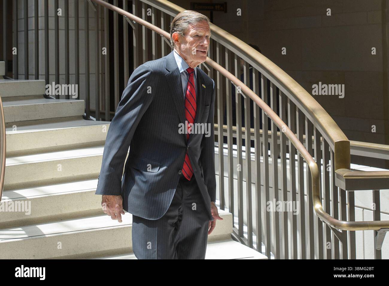 Sen. Richard Blumenthal, D-Conn., arrives for a classified briefing on ...