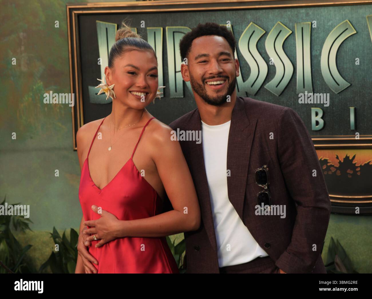 London, UK. Ruby Wong and Josh Denzel at the Jurassic World: Rebirth ...