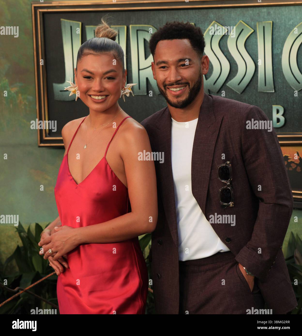 London, UK. Ruby Wong and Josh Denzel at the Jurassic World: Rebirth ...