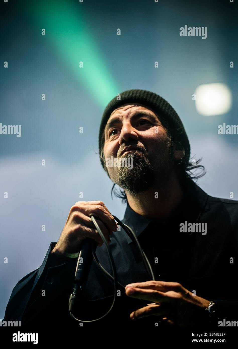Deftones is an American alternative metal band performing live on the ...