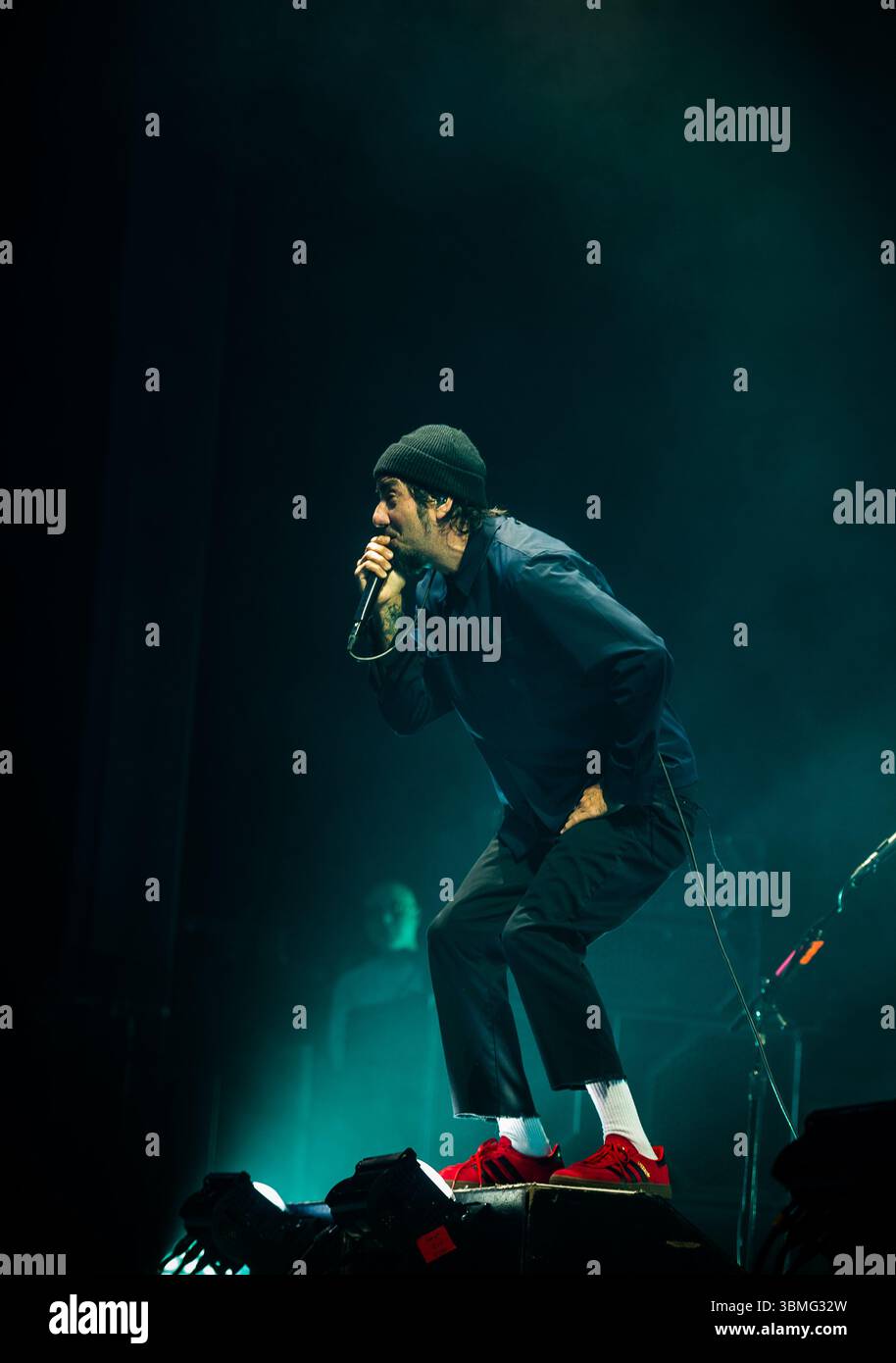 Deftones is an American alternative metal band performing live on the ...