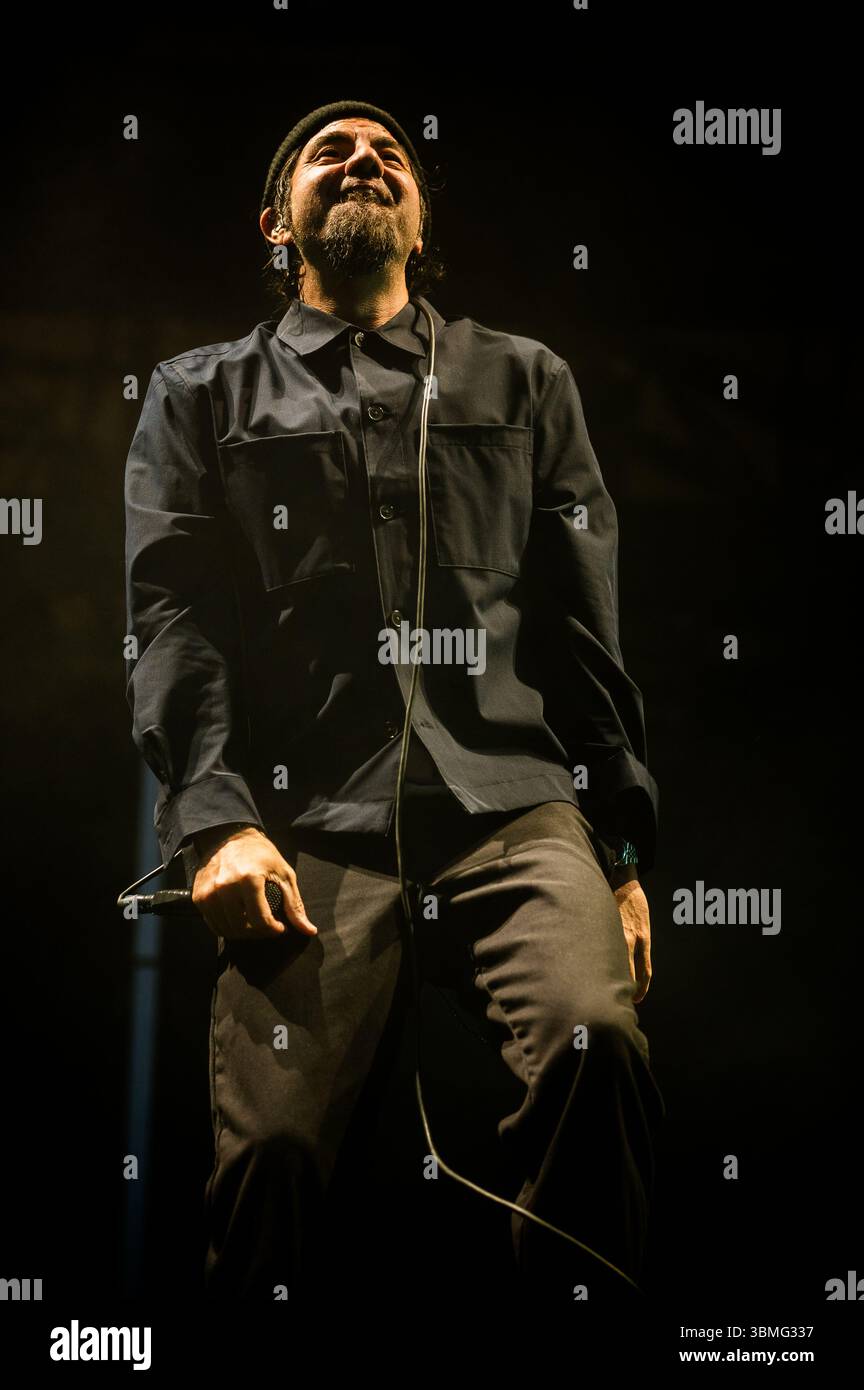 Deftones is an American alternative metal band performing live on the ...