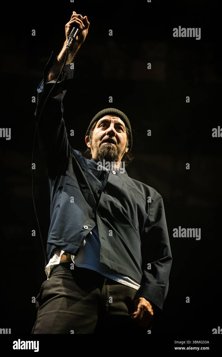 Deftones is an American alternative metal band performing live on the ...