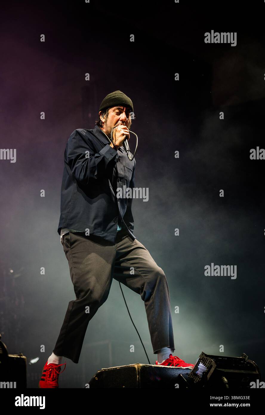 Deftones is an American alternative metal band performing live on the ...