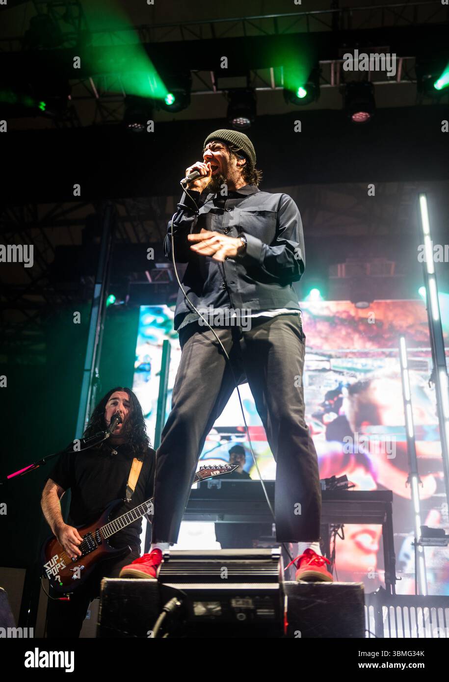 Deftones is an American alternative metal band performing live on the ...