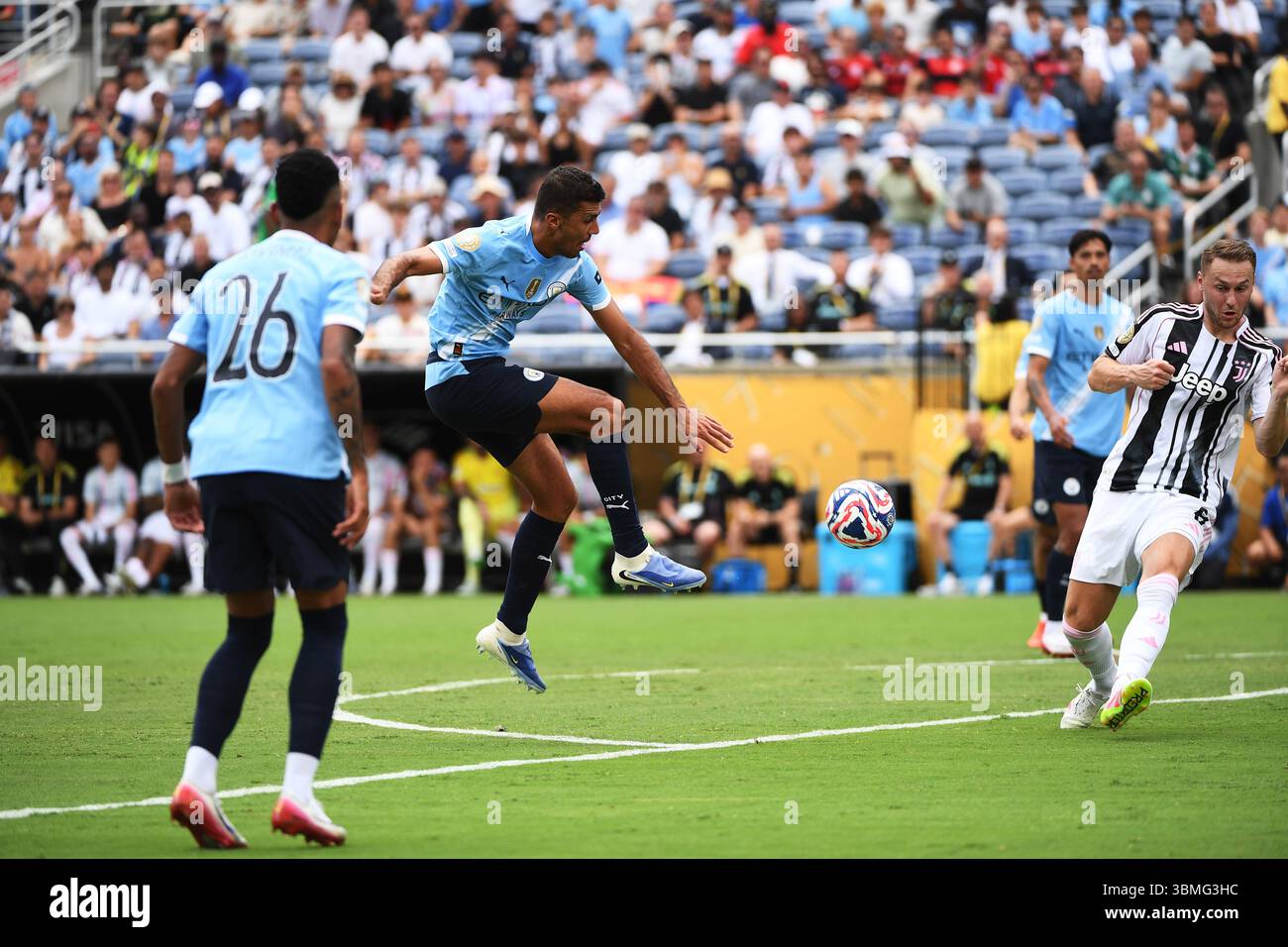 Manchester City Midfielder Rodri (16) strikes the ball at the FIFA Club ...