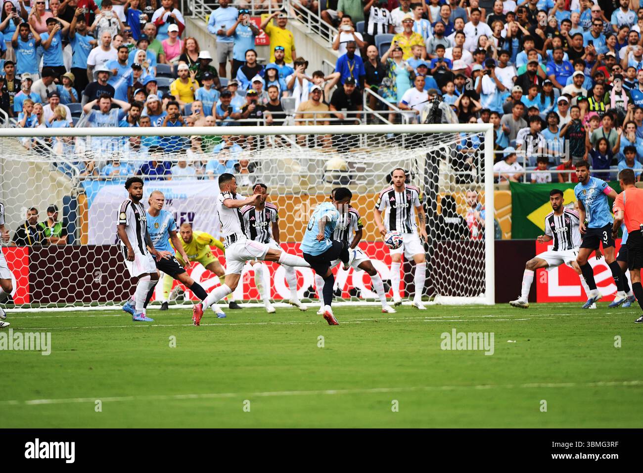 Juventus Midfielder Douglas Luiz (26) strikes the ball at the FIFA Club ...