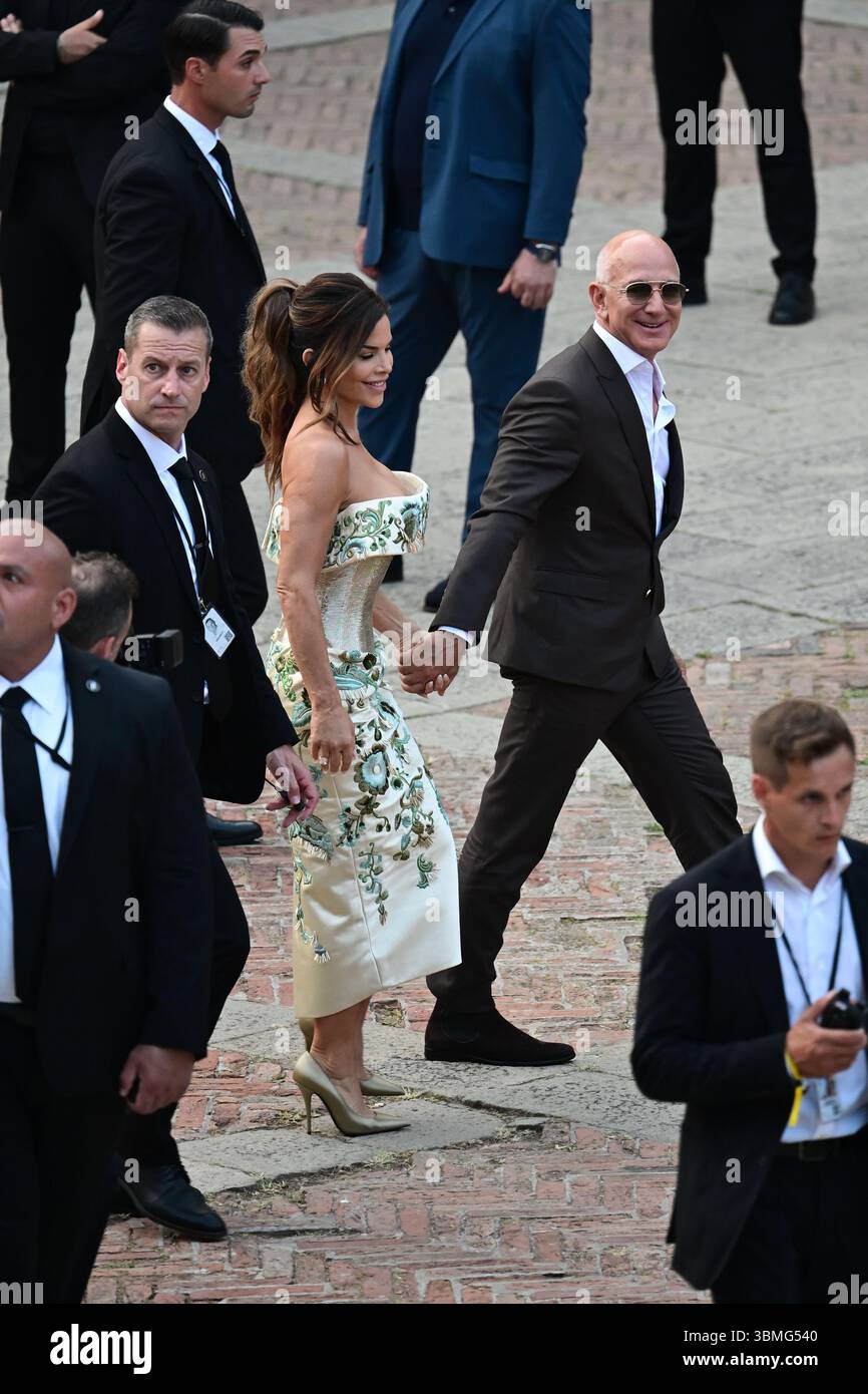Lauren Sanchez, Jeff Bezos Jeff Bezos and Lauren Sànchez Wedding Arrivals at Campo della Madonna ...