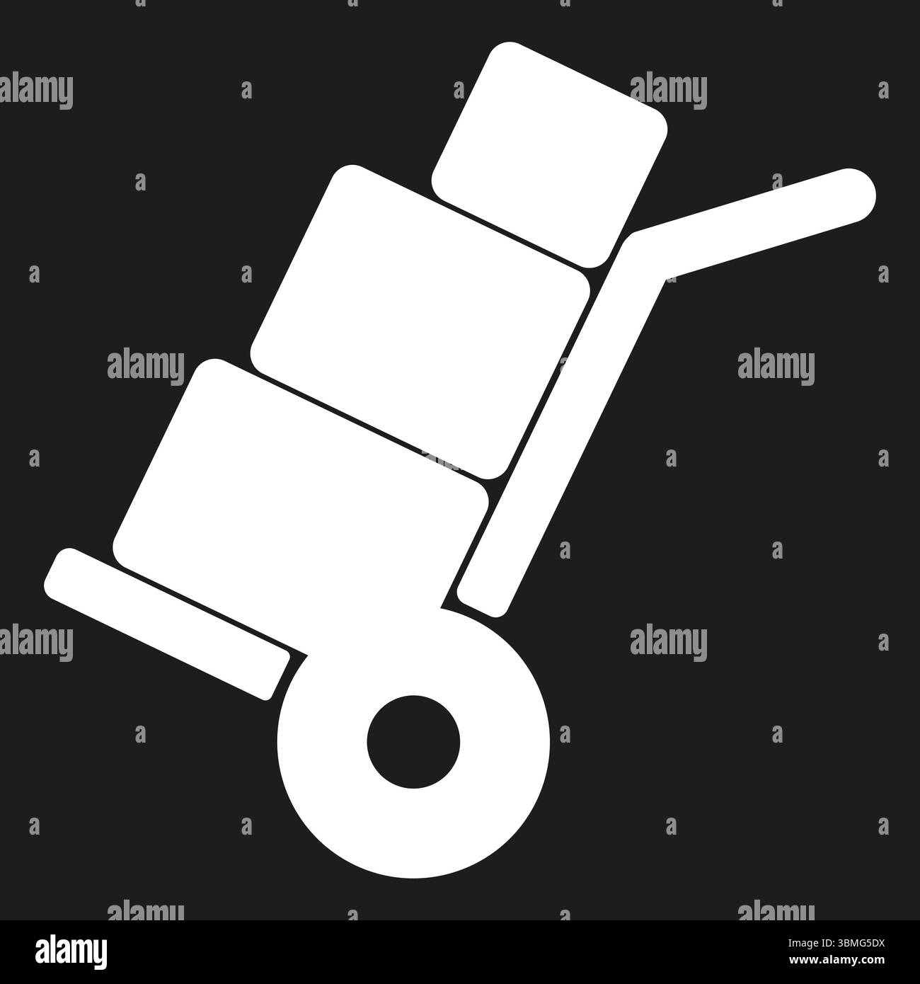 Trolley icon. Delivery handcart symbol. Package transport vector ...