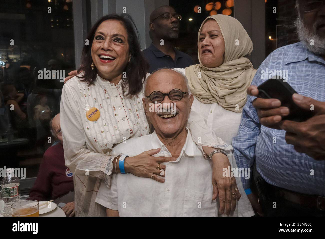 June 24, 2025, New York, New York, USA: With his father Mahmood Mamdani ...