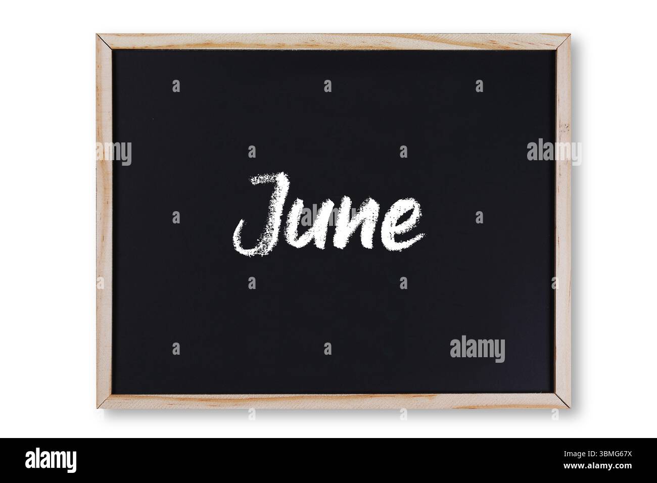 June word in chalk on chalkboard Stock Photo - Alamy
