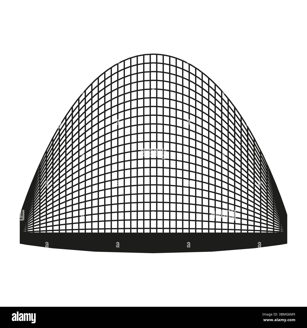 Dome grid structure. Geometric mesh pattern. Futuristic building Vector ...