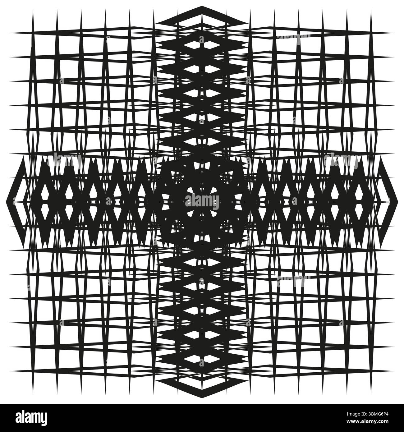 Geometric cross pattern. Abstract linear design. Intersecting line element. Vector modern ...