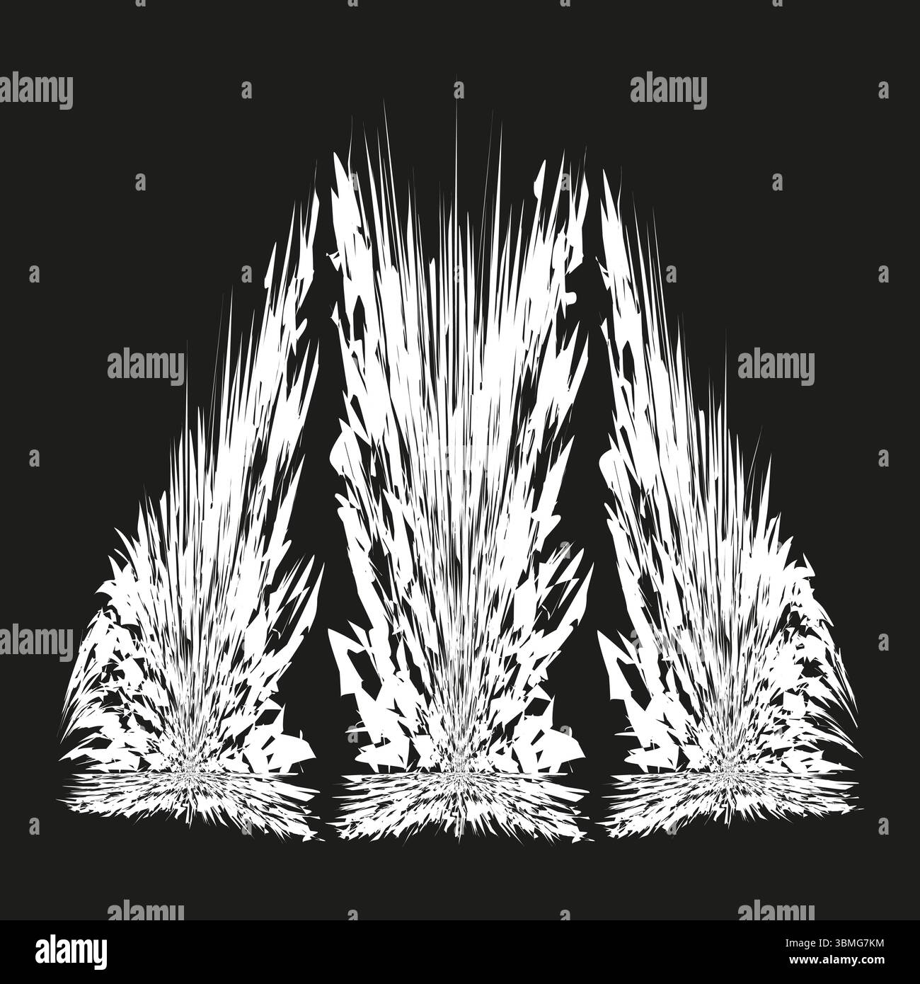 White grass silhouette. Nature plant outline. Botanical field Vector. Wild vegetation border ...