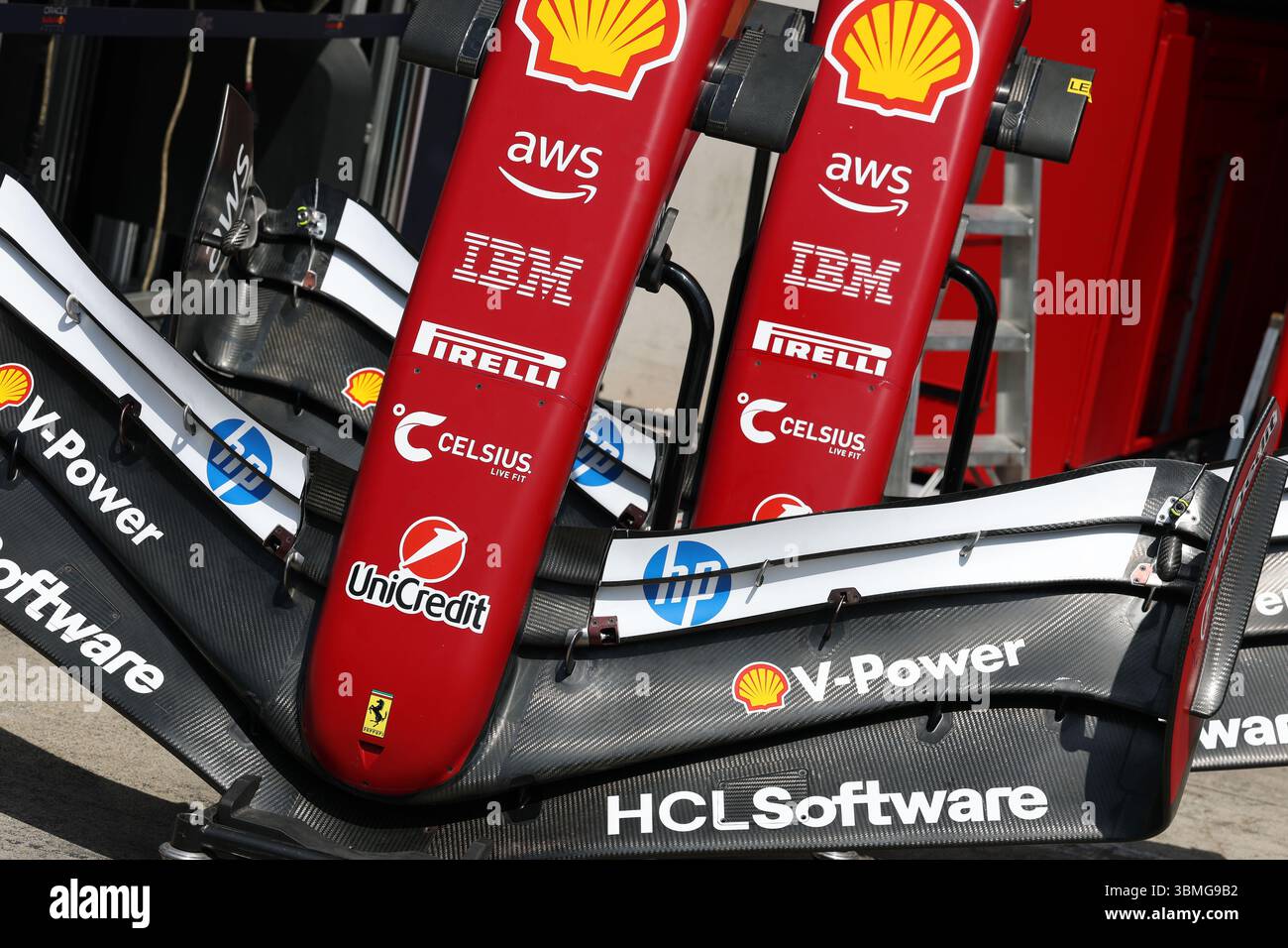 Zeltweg, Austria - June 26: Ferrari pit during the Austrian F1 Grand ...