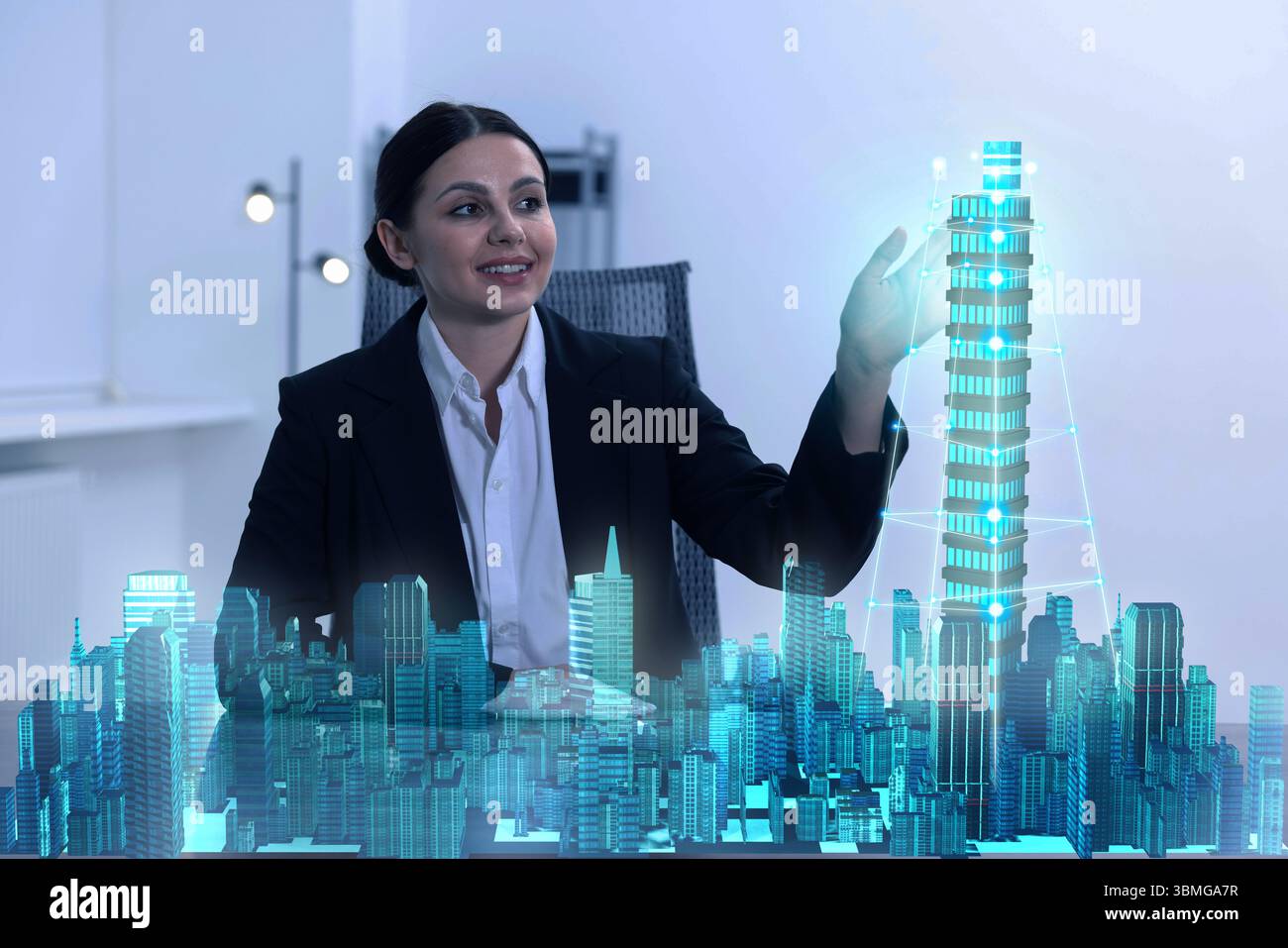 Holographic projection hi-res stock photography and images - Alamy