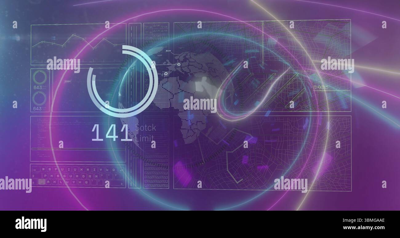 Displaying circular progress chart labeled 141 on dashboard, with ...