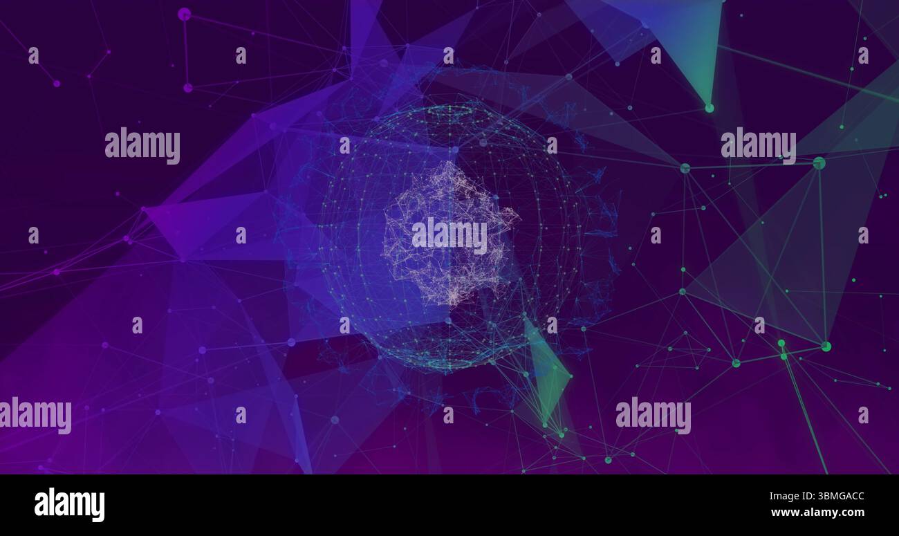 Rotating glowing polygonal sphere hi-res stock photography and images ...