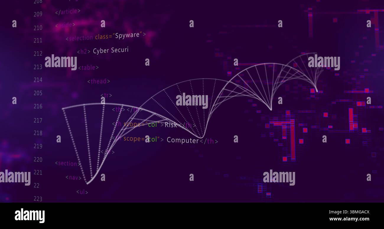 Displaying white arc network diagram on purple interface, featuring ...