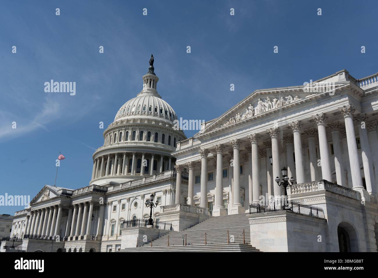 Washington DC - June 22, 2025: United States Capitol with focus on the ...