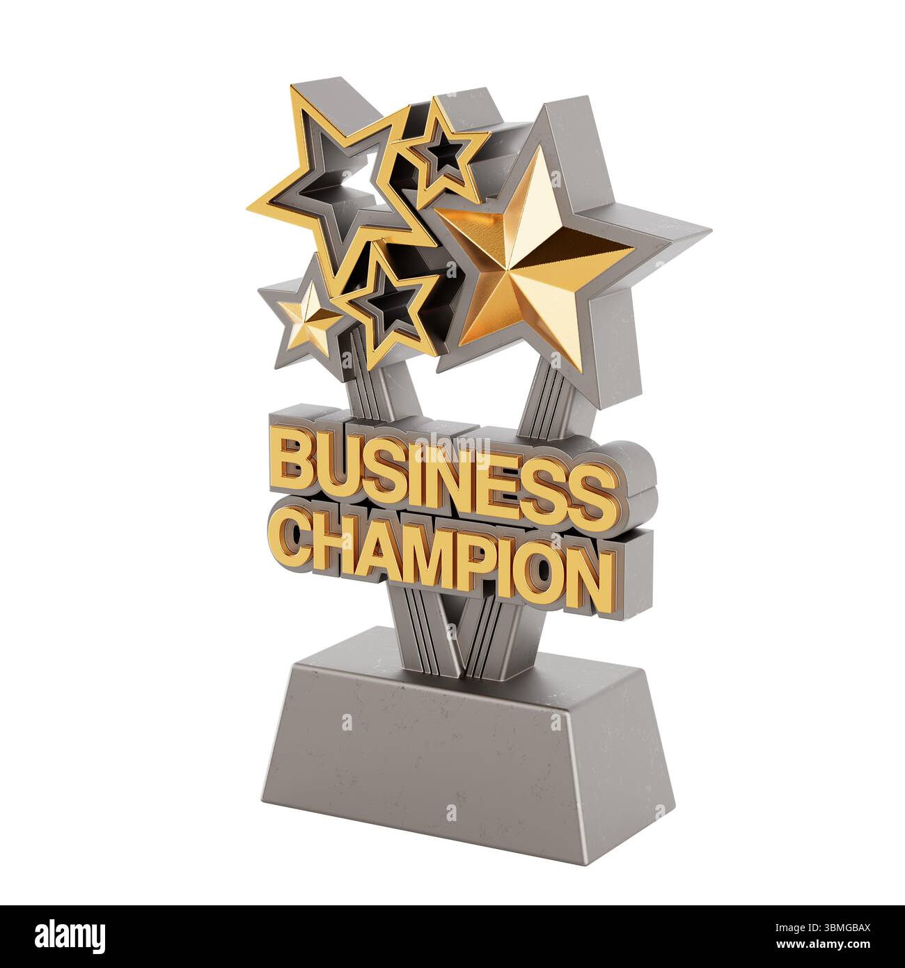 Achievement And Success Concept. Gold And Silver Business Champion ...