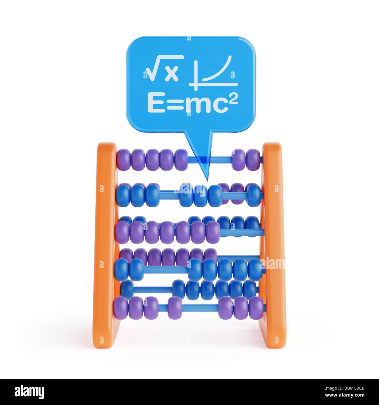 Education And Mathematics Concept. Colorful Abacus With Math Symbols In ...