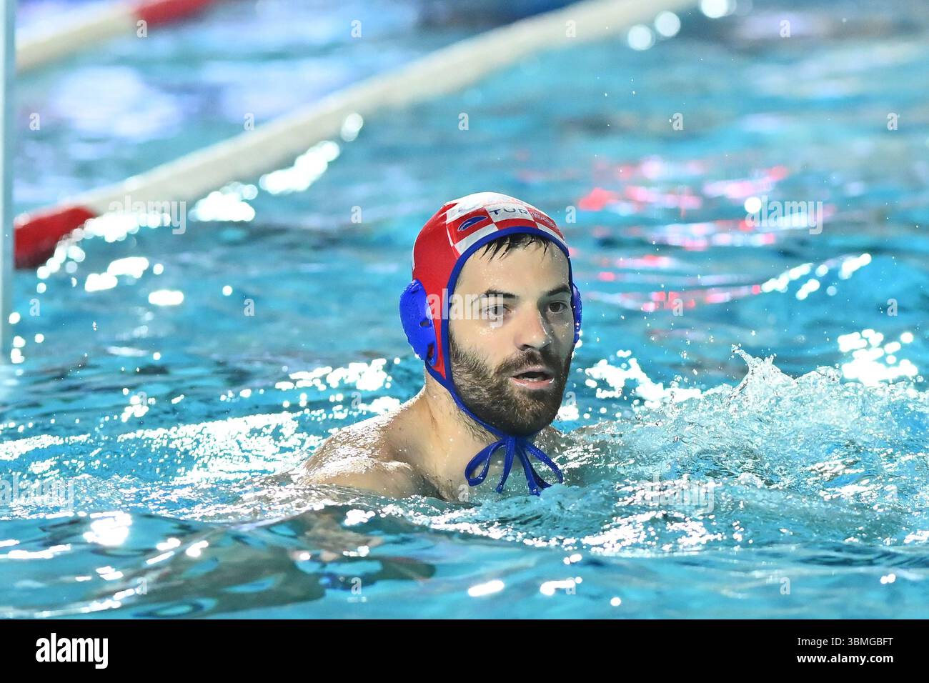 Toni POPADIC of Croatia during the Water Polo test match between Italy ...