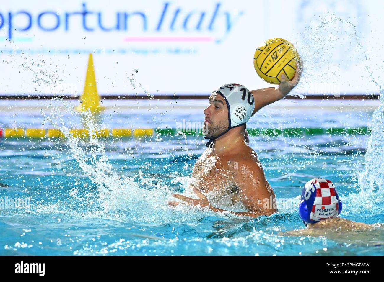 Lorenzo BRUNI of Italy during the Water Polo test match between Italy ...
