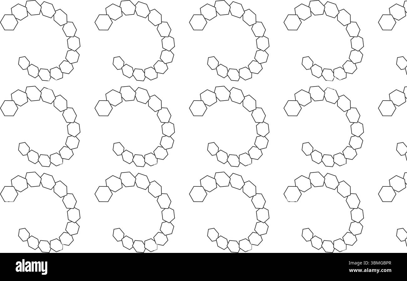 Minimal spiral swirl outline pattern vector on white for clean ...