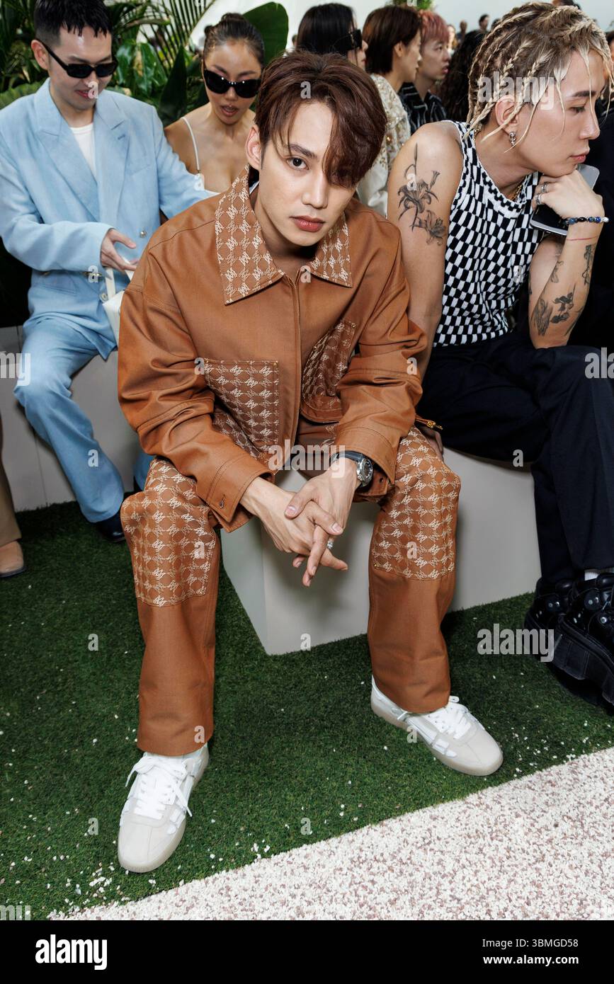 Hael Husaini attends AMIRI Spring-Summer 2026 runway during Paris ...