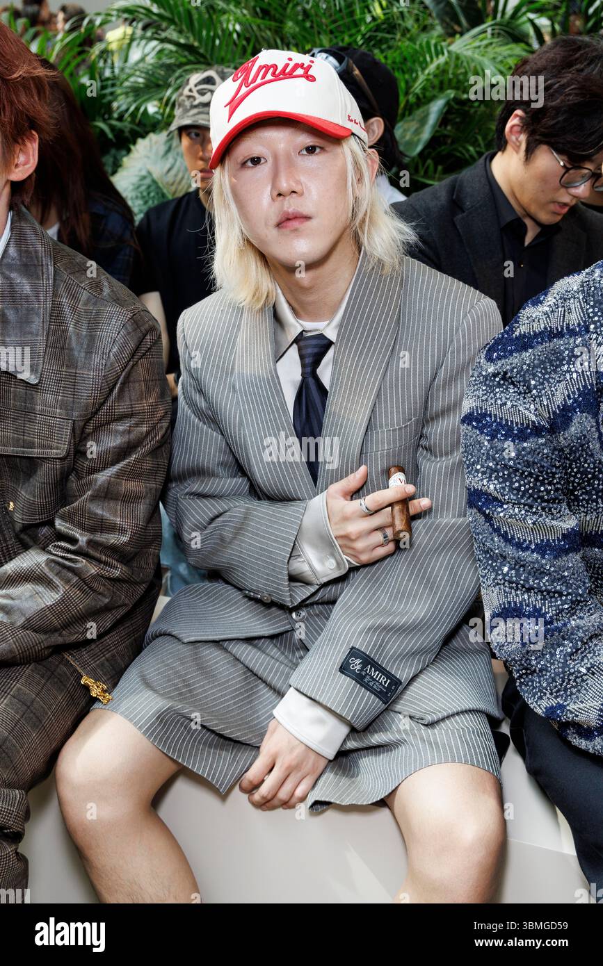 HWIMIN attends AMIRI Spring-Summer 2026 runway during Paris Fashion ...