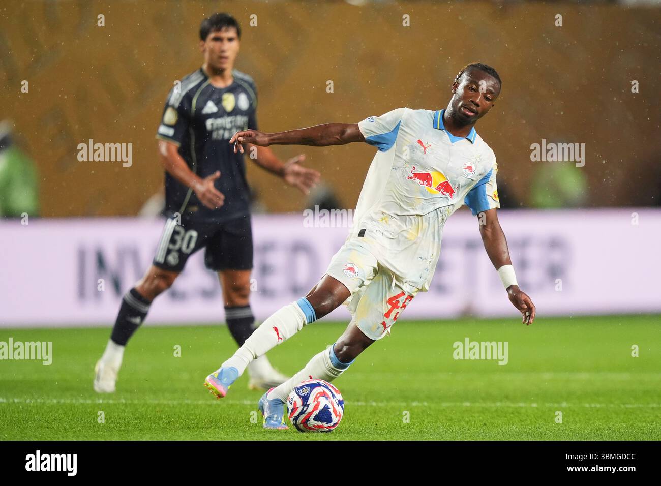 Red Bull Salzburg's Dorgeles Nene controls the ball during the Club ...