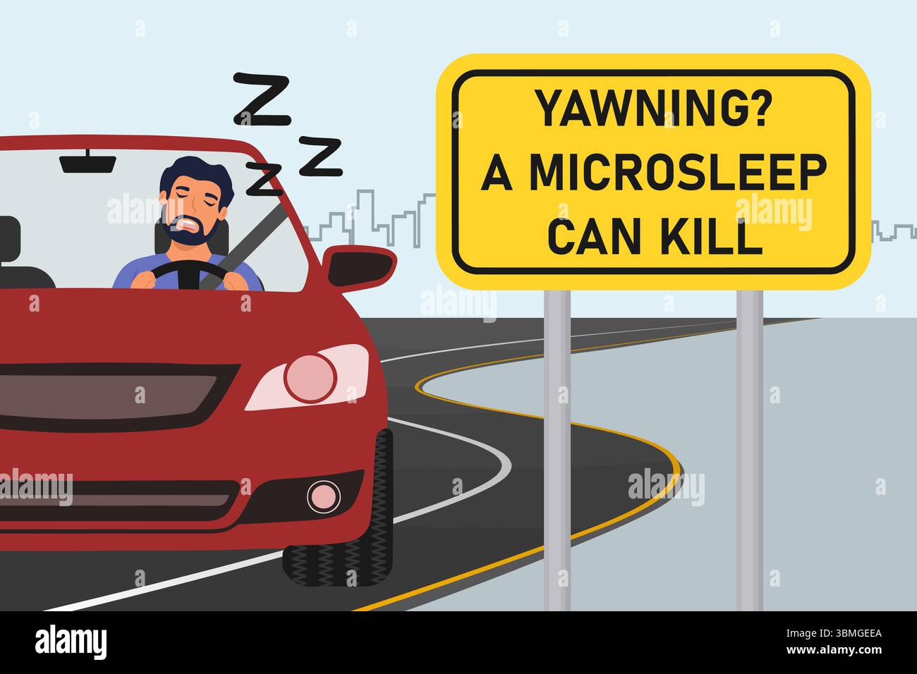 Sign on driver vehicle Stock Vector Images - Alamy