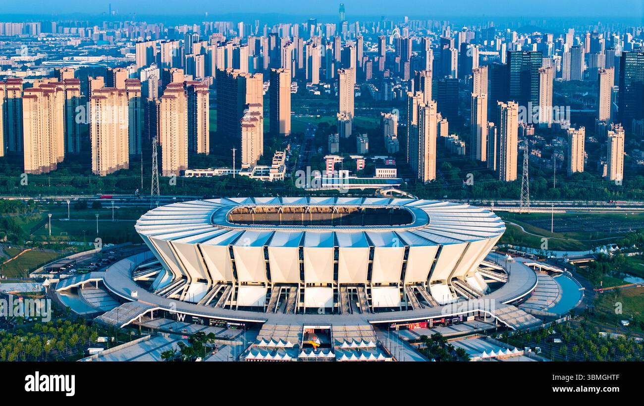 SUZHOU, CHINA - JUNE 26, 2025 - Kunshan Olympic Sports Center is ...
