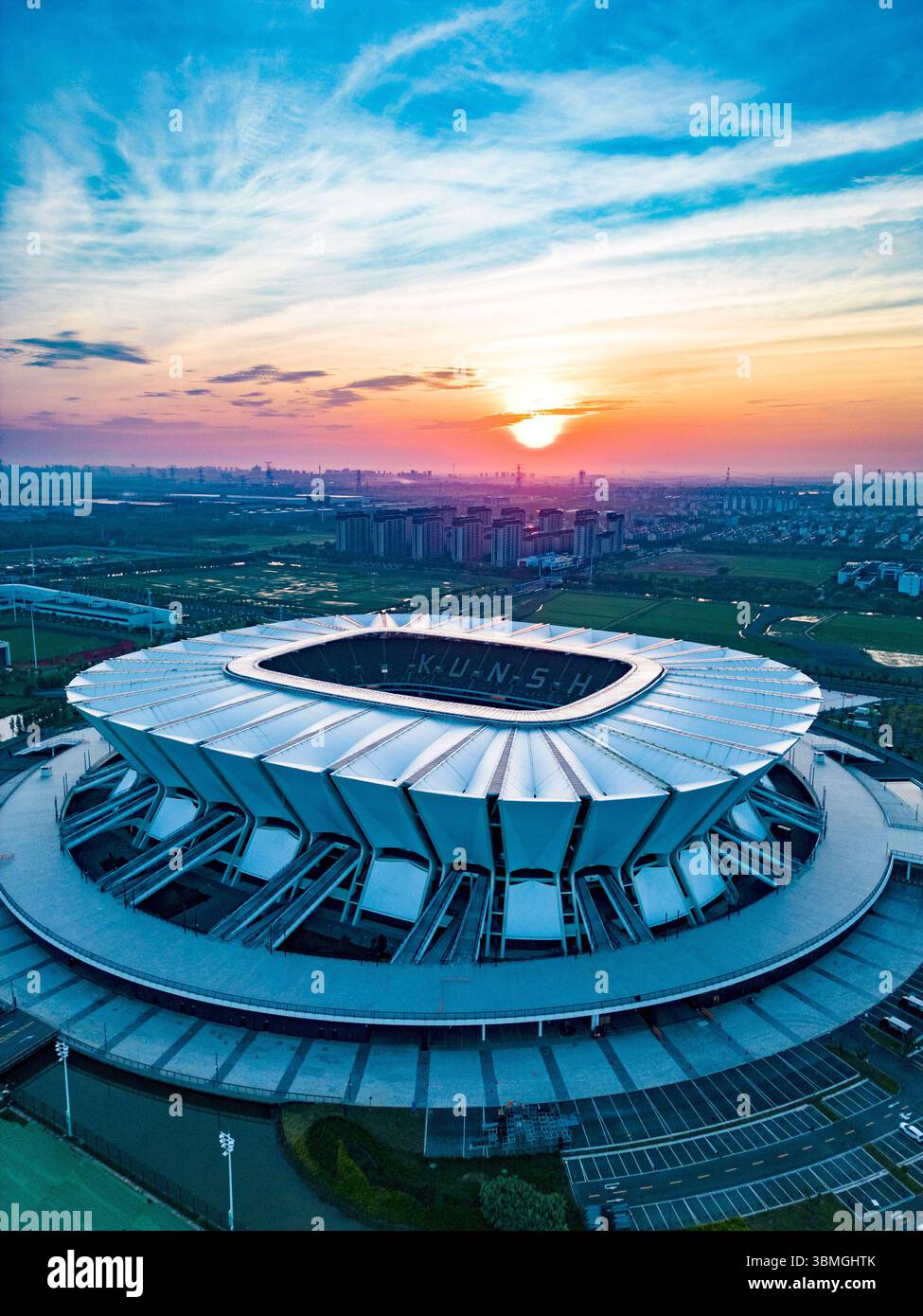 SUZHOU, CHINA - JUNE 26, 2025 - Kunshan Olympic Sports Center is ...