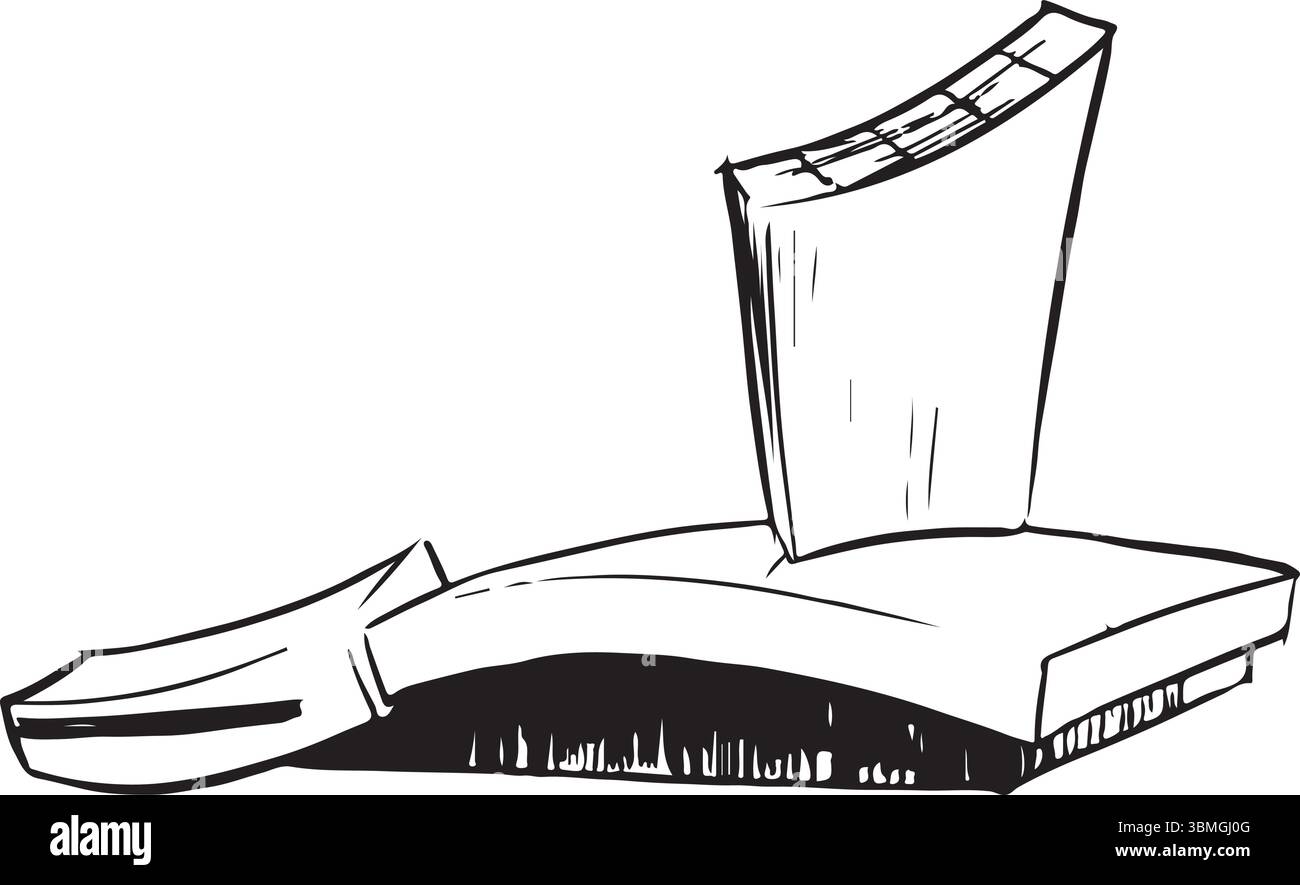 Imperial War Museum North, Manchester, England black and white ink ...