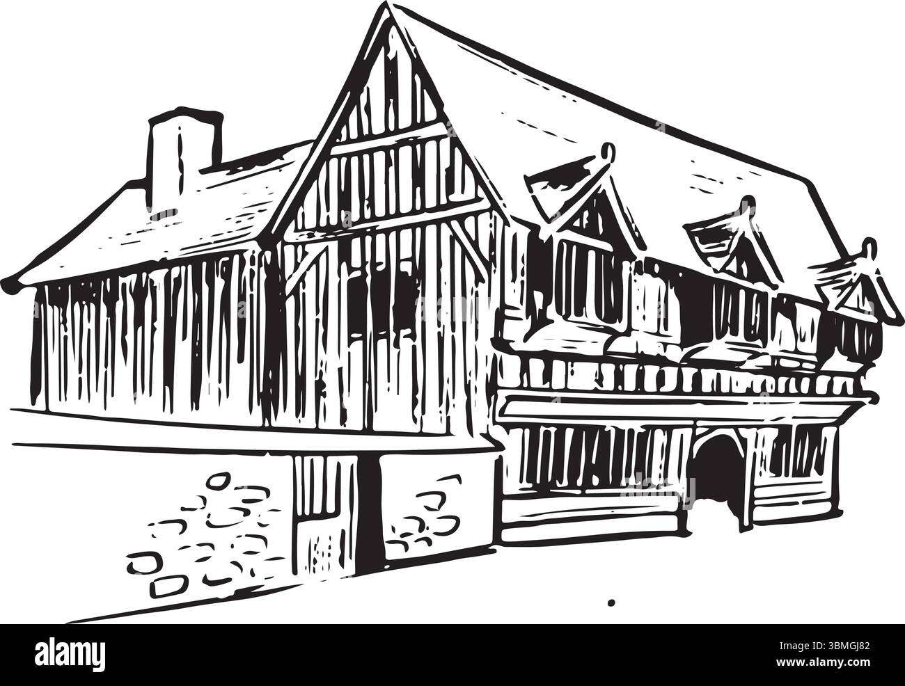 English timber framed Stock Vector Images - Alamy