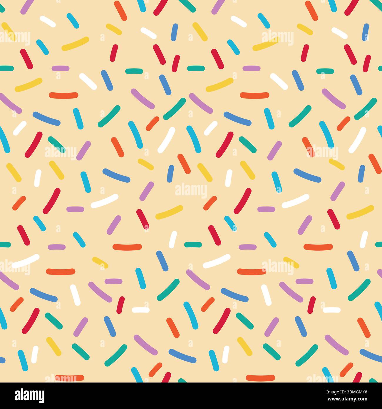 Donut Candy Background with Seamless Rainbow Sprinkle Texture Featuring ...