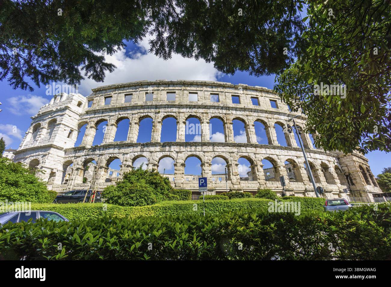 Pula roman Amphitheatre, Pula, Istria Peninsula, Croatia, Europe Stock ...