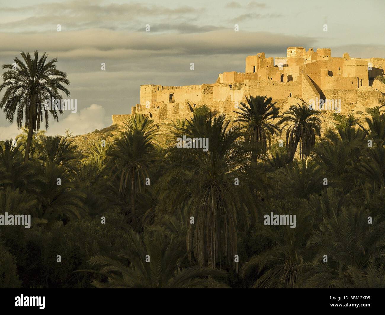 Berber Kasbah, Tioute pueblo, Sous Valley, Antiatlas, Morocco, Africa ...