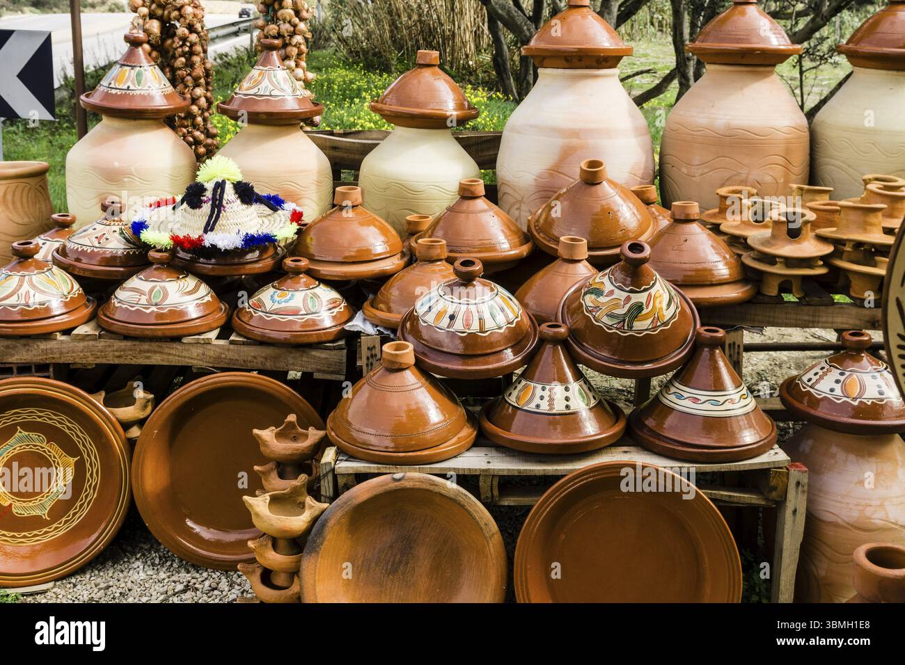 Tajines, typical Moroccan terracotta casserole dish, Tetouan, Morocco ...