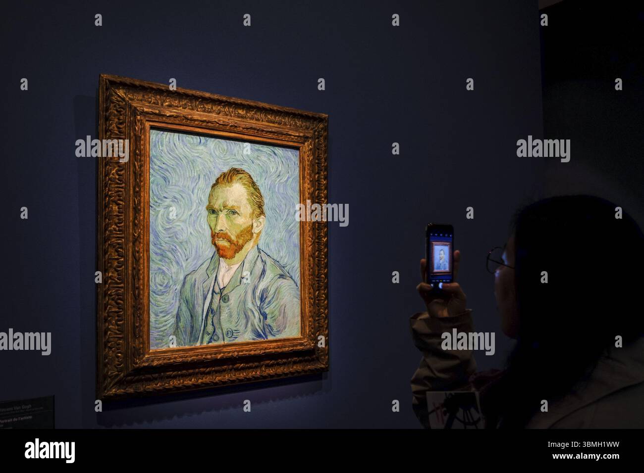 Self-portrait, Vincent van Gogh, oil on canvas, 1889, Musee d'Orsay ...