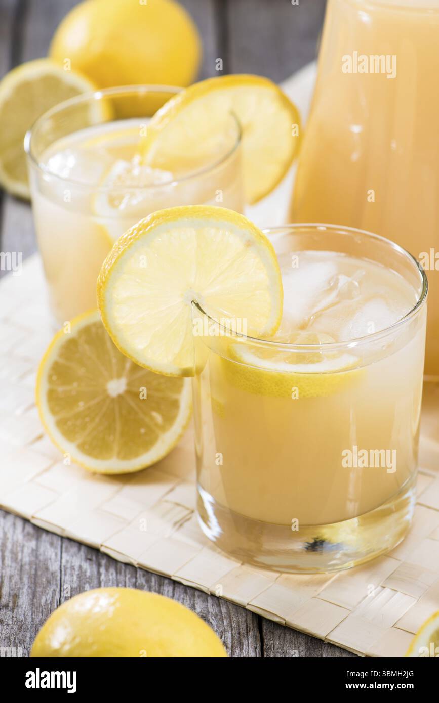 Glass tasty lemonade fresh hi-res stock photography and images - Alamy
